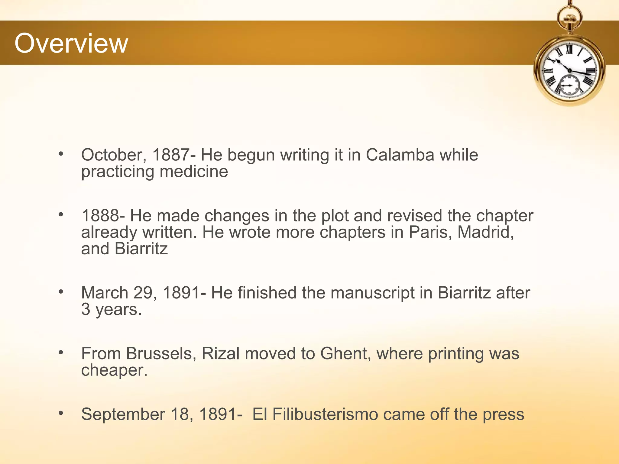 Chapter 19 El Filibusterismo Published in Ghent | PPT