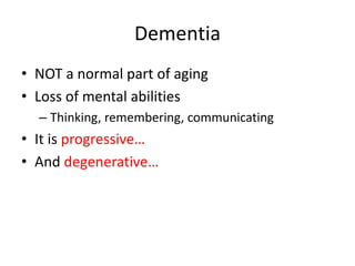 Chapter 19: Confusion, Dementia, and Alzheimer’s Disease | PPTX