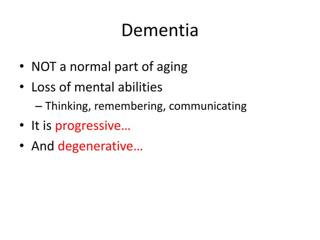 Chapter 19: Confusion, Dementia, and Alzheimer’s Disease | PPT