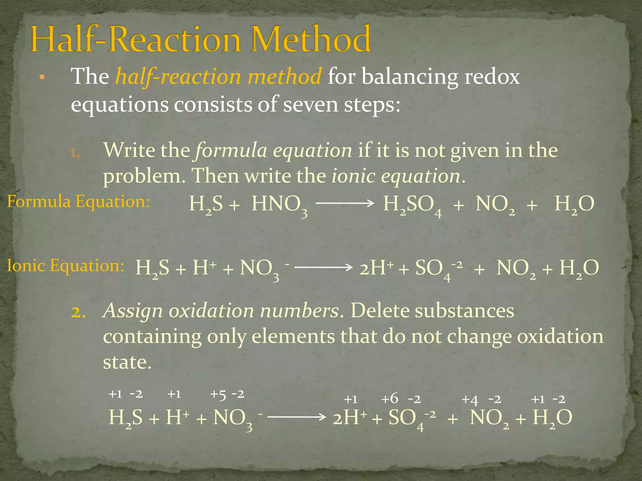 Chapter 19.2 : Balancing Redox Equations | PPTX