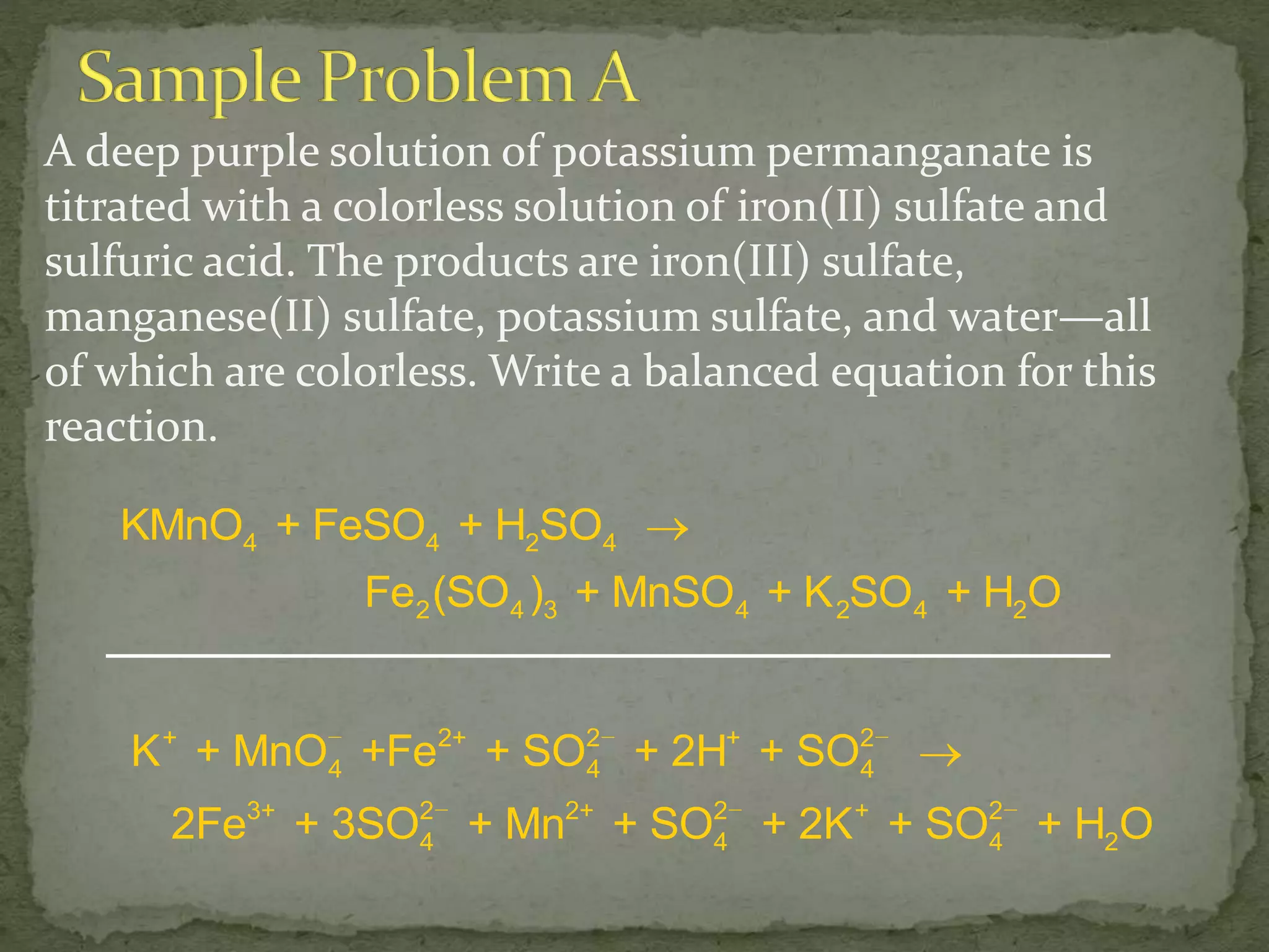 Chapter 19.2 : Balancing Redox Equations | PPTX