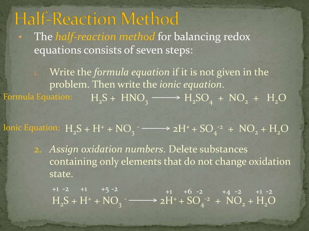 Chapter 19.2 : Balancing Redox Equations | PPTX