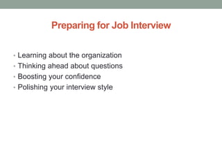 Chapter 19 applying interview style and | PPT