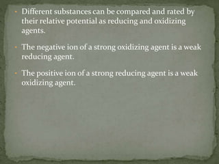 Chapter 19.3 : Oxidizing and Reducing Agents | PPTX