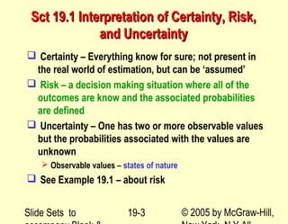 Chapter 19 decision-making under risk | PPT