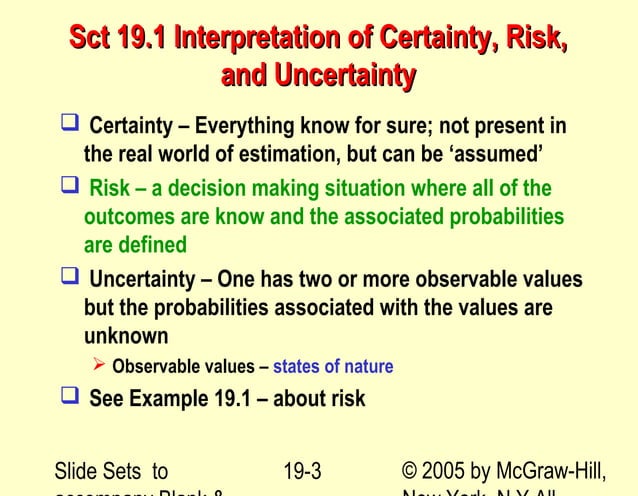 Chapter 19 decision-making under risk | PPT