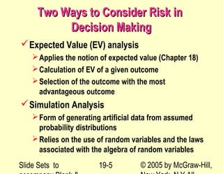 Chapter 19 decision-making under risk | PPT