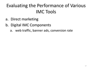 Chapter 19 imc evaluation | PPTX