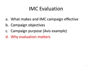 Chapter 19 imc evaluation | PPTX