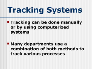 Chapter 19 tracking systems | PPT