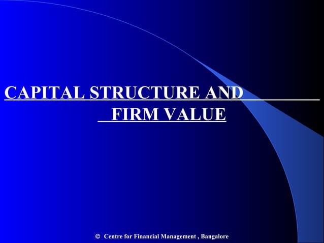 Chapter 19 capital_structure_and_firm_value | PPT