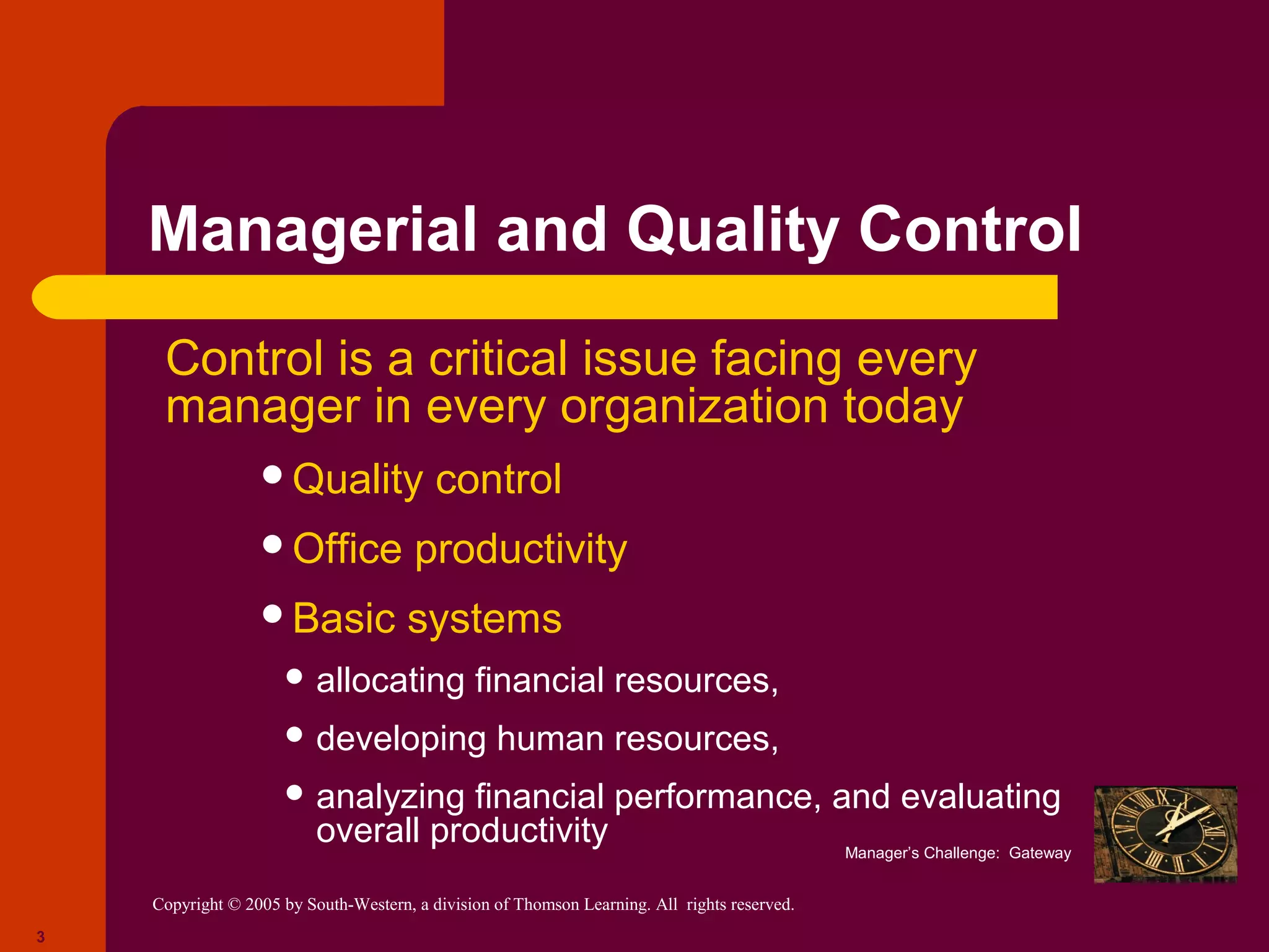 Chapter 19 managerial and quality control | PPT