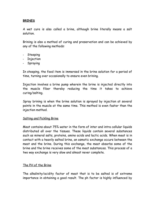 Chapter 19 marinades, cures and brines | DOC | Cooking | Food & Drink