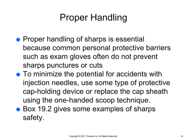 Chapter 19: Sharps Safety | PPTX | First Aid | Injuries