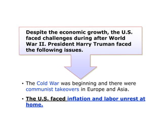 Chapter 19 section Post War America | PPTX