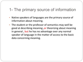 Chapter 1 about semantics | PPTX