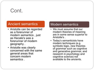 Chapter 1 about semantics | PPTX