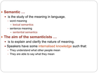 Semantics Psychology Example