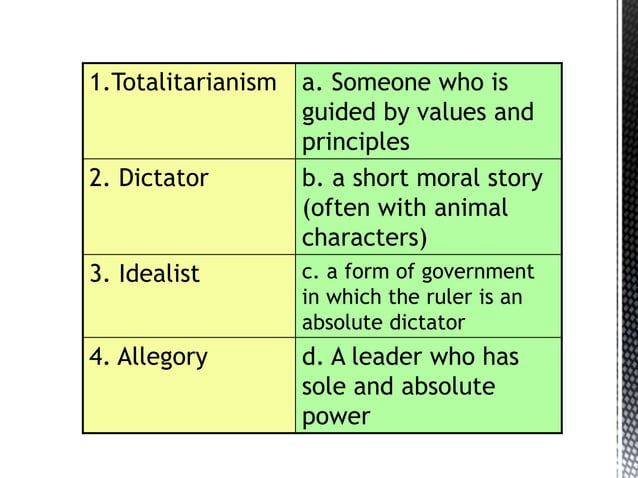 Chapter 1 - language techniques in Animal Farm - George Orwell | PPTX