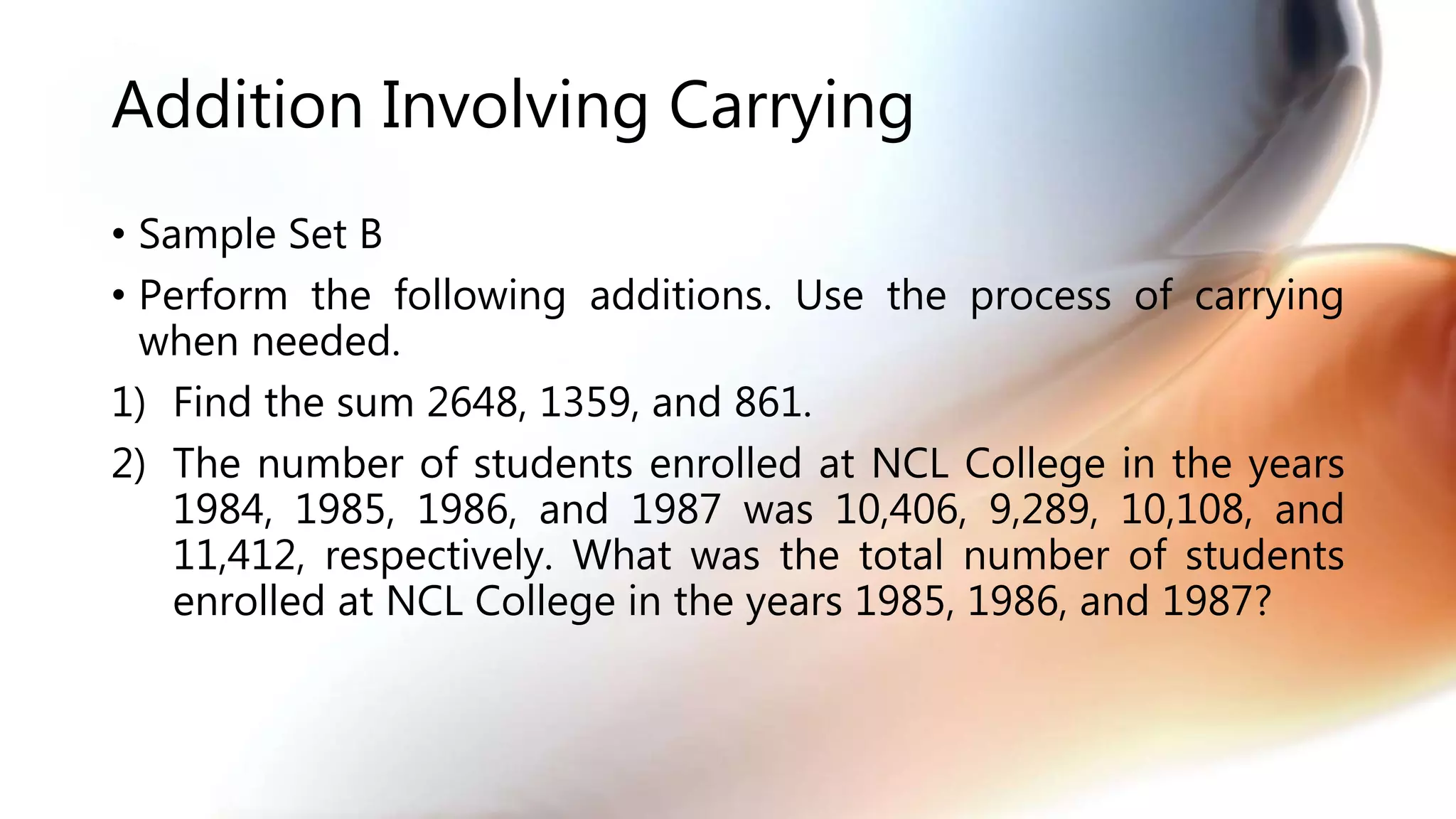 Chapter 1 addition and subtraction of whole numbers | PPTX
