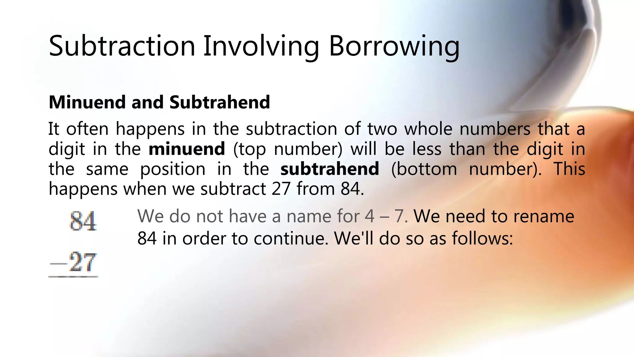 Chapter 1 addition and subtraction of whole numbers | PPTX