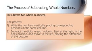Chapter 1 addition and subtraction of whole numbers | PPTX