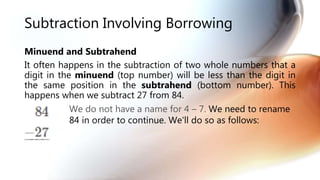 Chapter 1 addition and subtraction of whole numbers | PPT