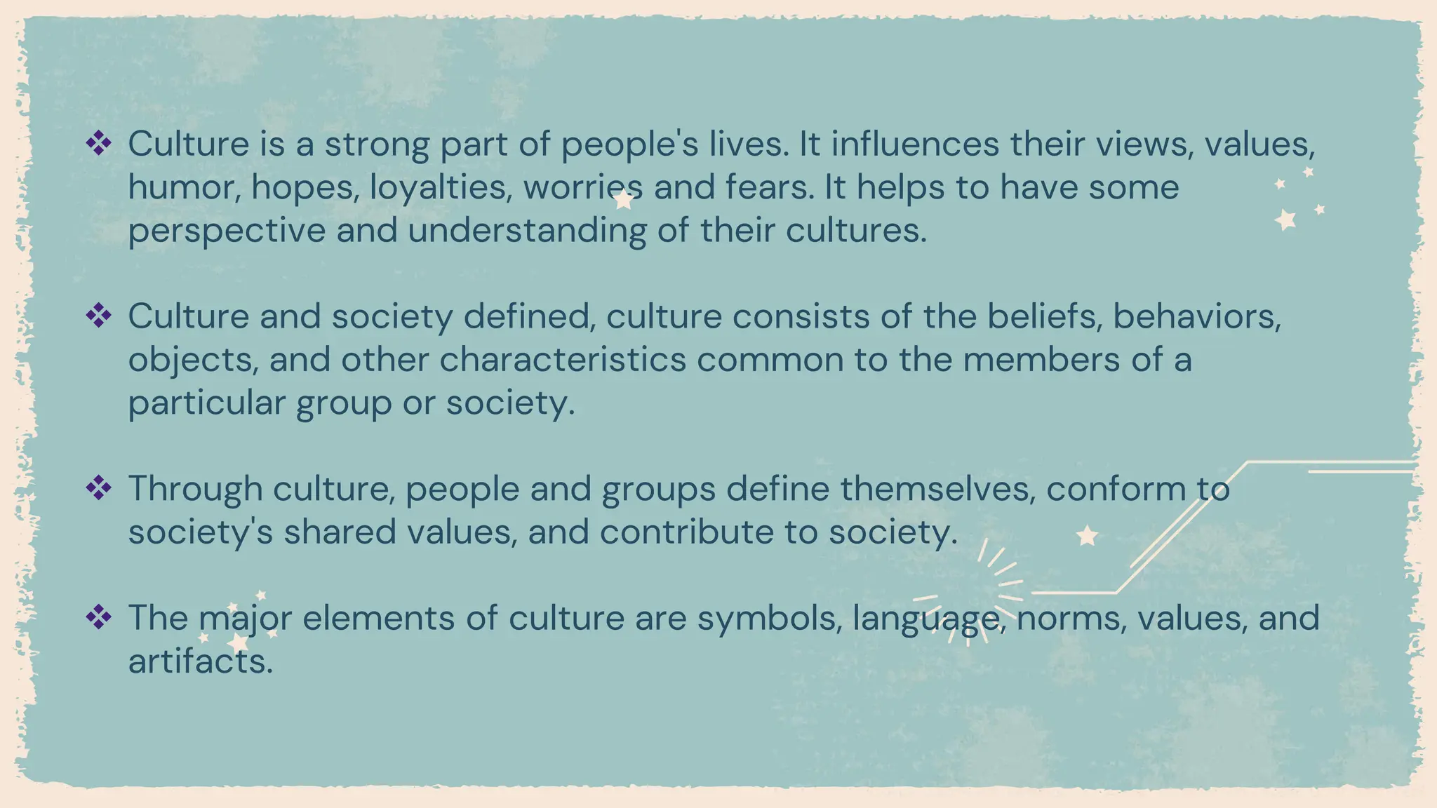 Chapter 1 Analyze the Concept Aspects and Changes in Culture and ...