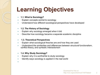 Chapter 1 an introduction to sociology | PPTX
