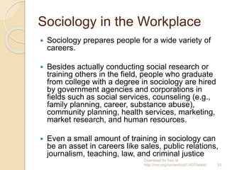 Chapter 1 an introduction to sociology | PPTX