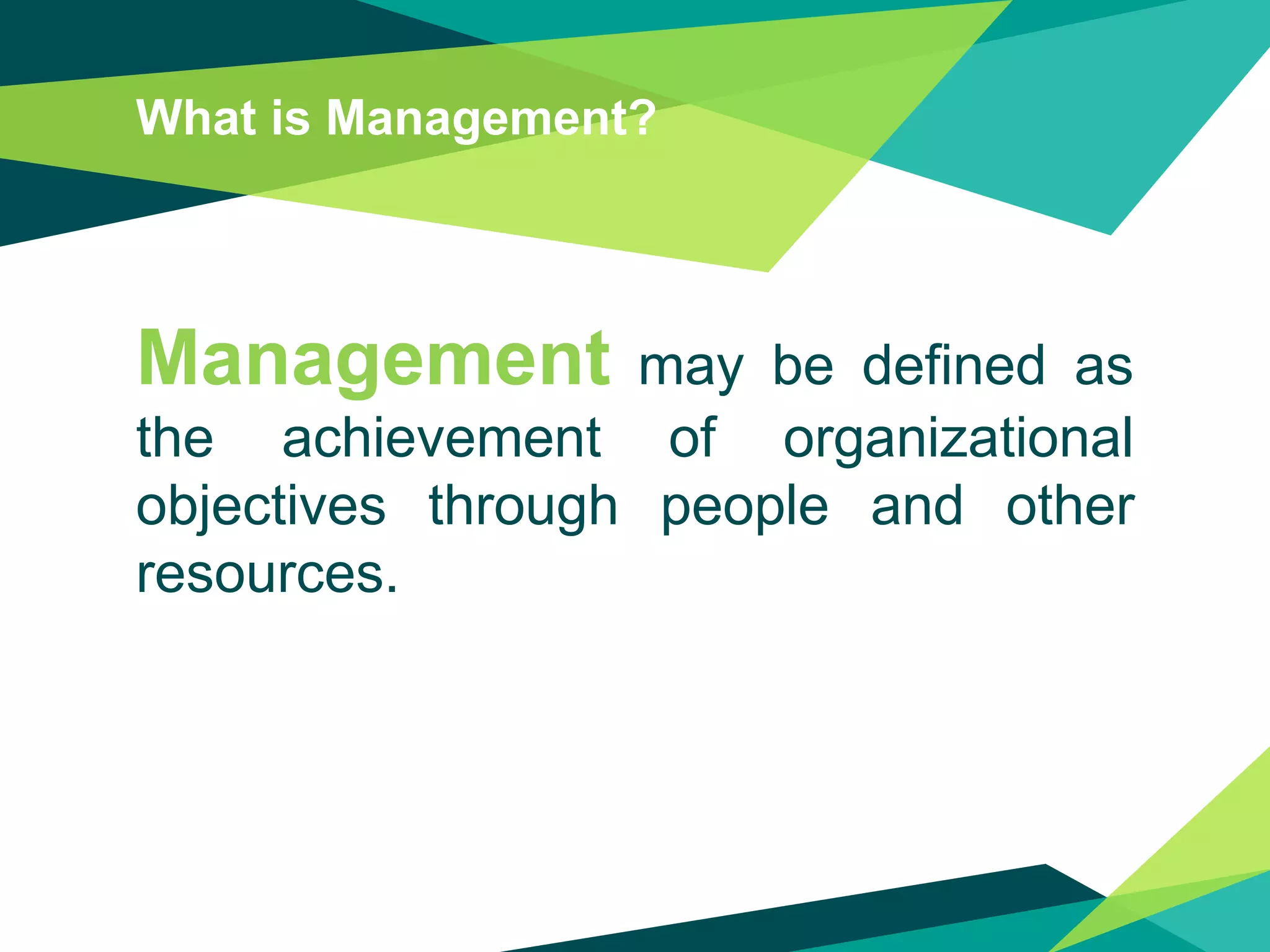 An overview of Management and Organization | PPTX