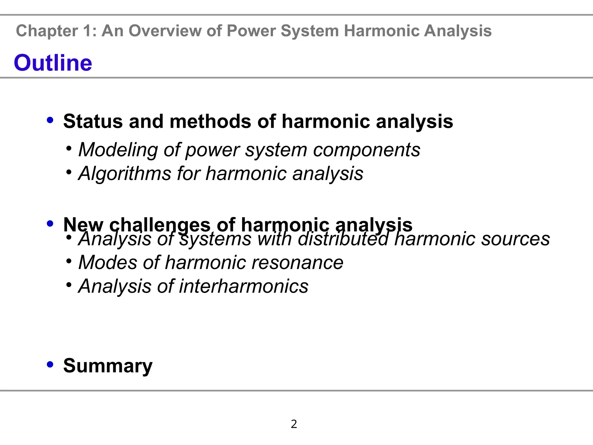 Chapter 1 An Overview of Power System Harmonic Analysis .ppt
