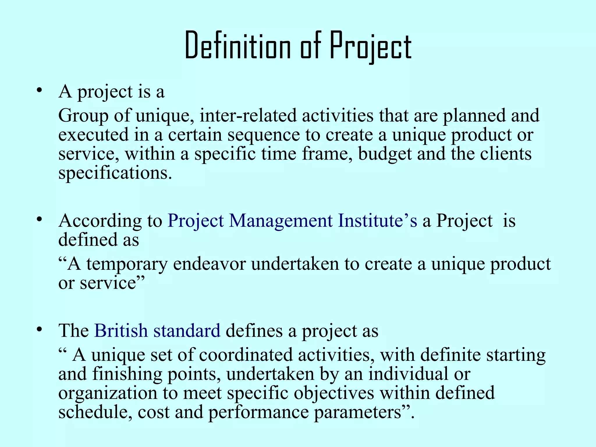 Chapter 1 An Overview Of Project Management | PPT