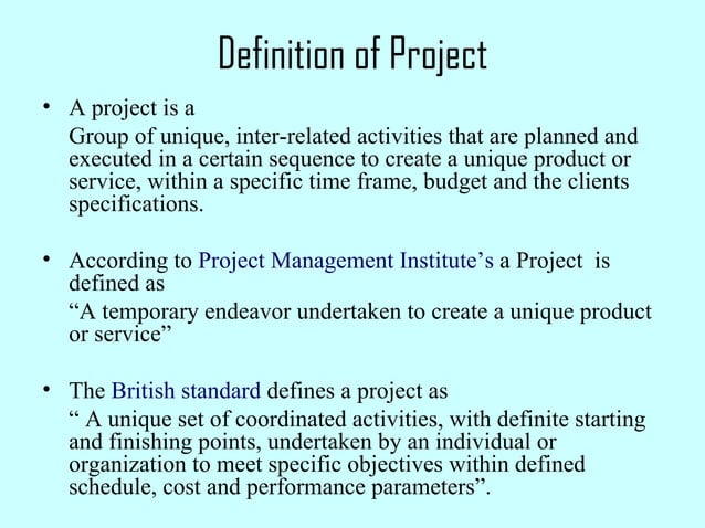 Chapter 1 An Overview Of Project Management | PPT