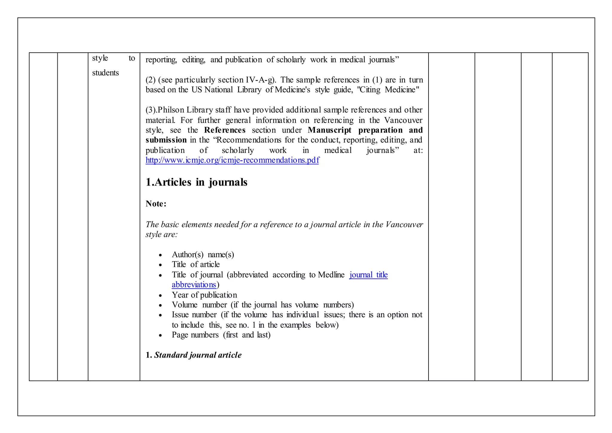 APA AND VANCOUVER STYLE | DOCX