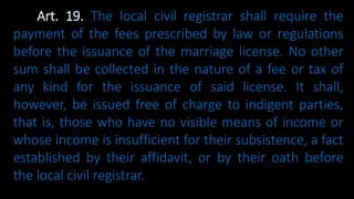 Article 1 to 26 of the Family Code of the Philippines | PPTX
