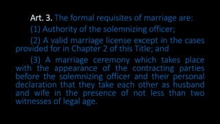 Article 1 to 26 of the Family Code of the Philippines | PPTX