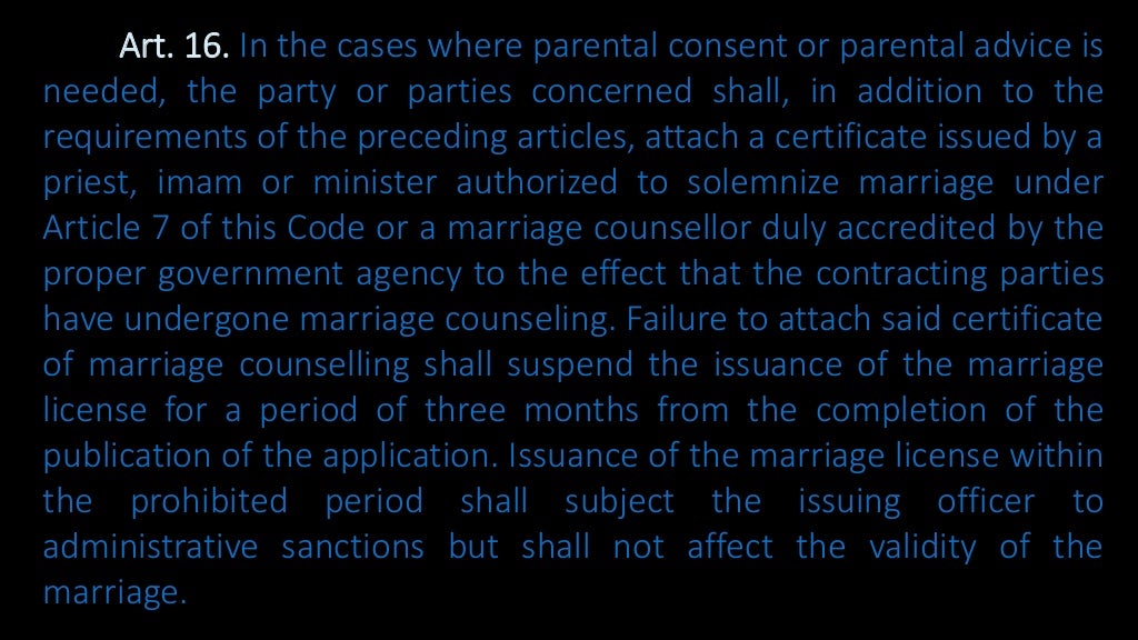 Article 1 To 26 Of The Family Code Of The Philippines Article 1 To 26 Of The Family Code Of The Philippines