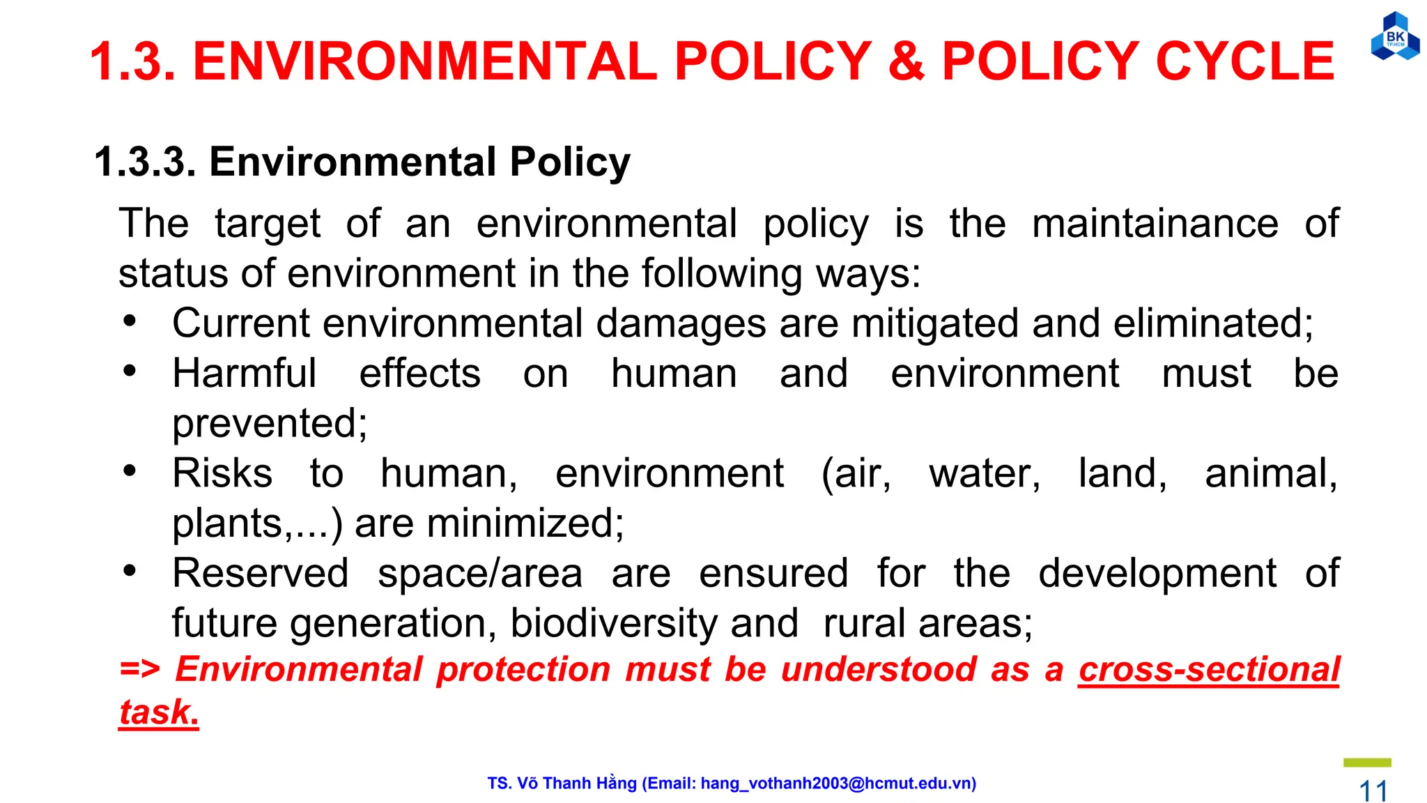 Chapter 1B - Basic concepts of environment, environmental management ...