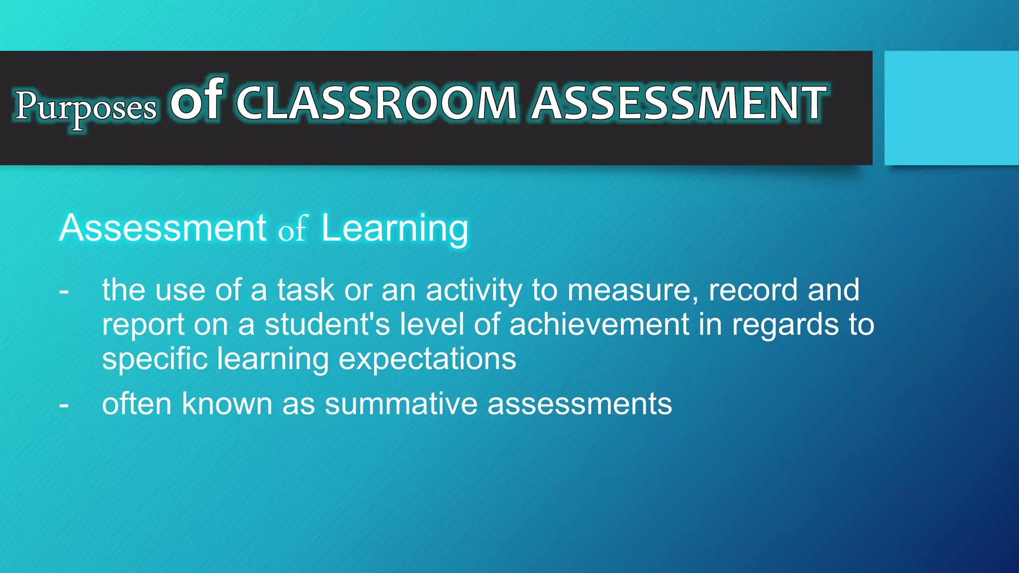Chapter 1b Roles of Assessment | PPTX
