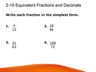 Chapter 1 & 2 warm ups | PPT