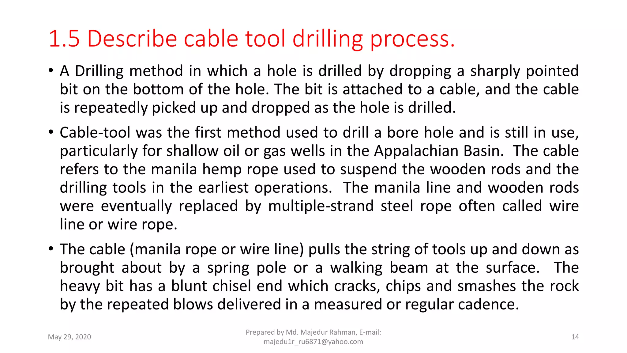 Basic of well drilling process | PPTX | Geology | Science