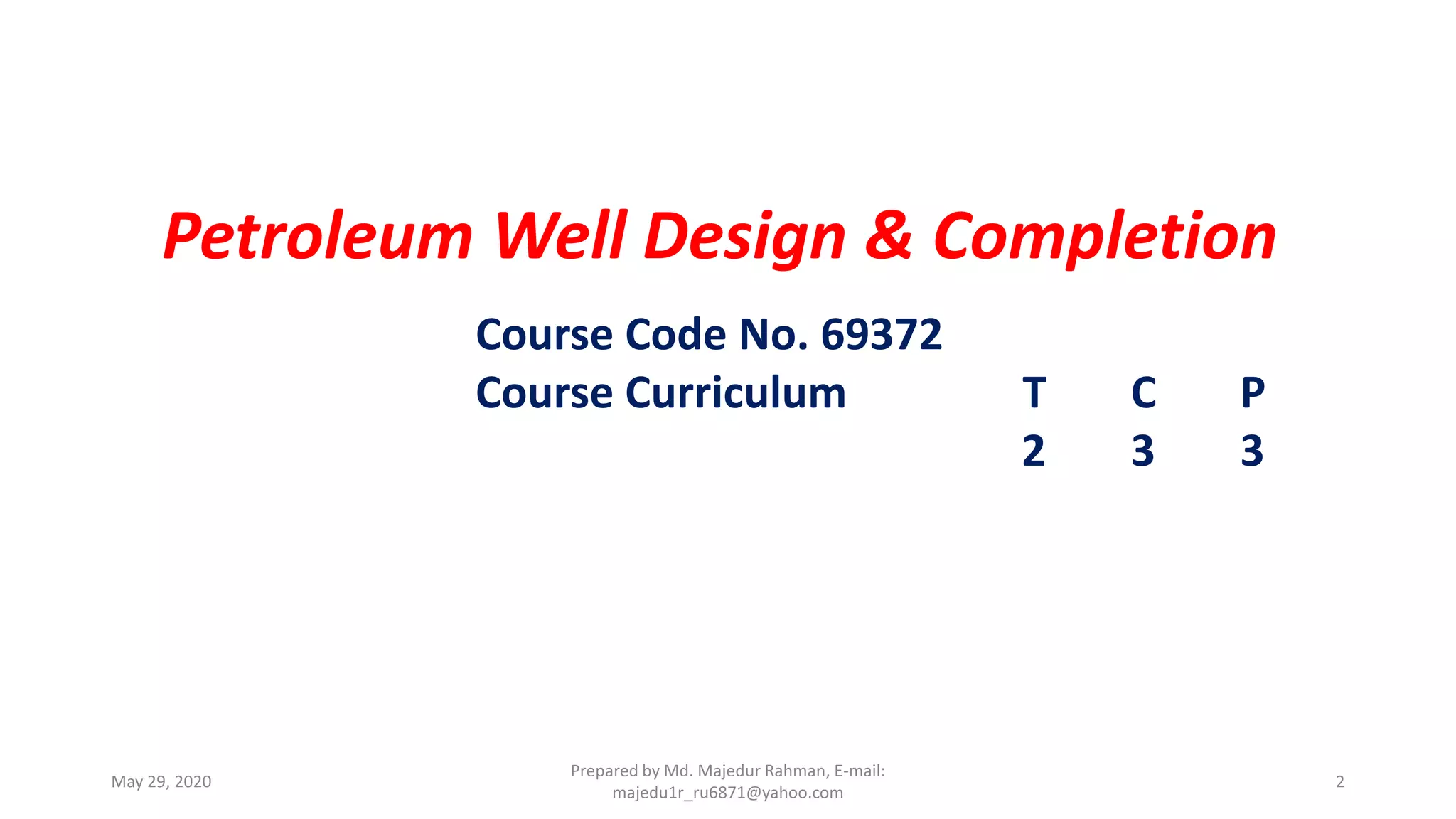 Basic of well drilling process | PPTX