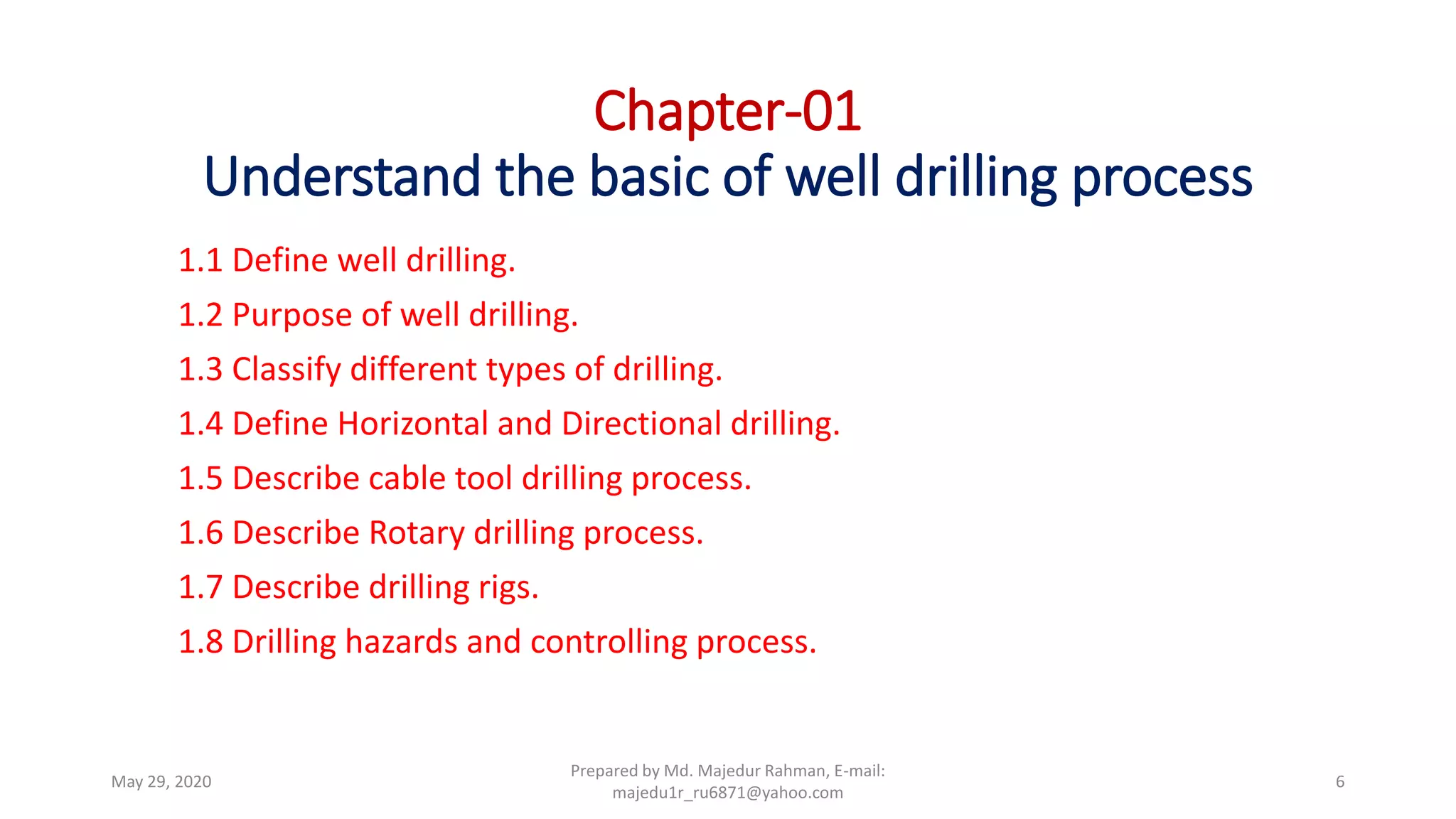 Basic of well drilling process | PPTX | Geology | Science