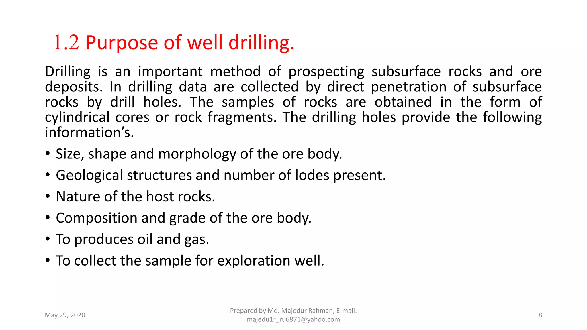 Basic of well drilling process | PPTX | Geology | Science