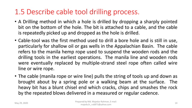 Basic of well drilling process | PPTX | Geology | Science
