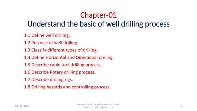Basic of well drilling process | PPTX | Geology | Science
