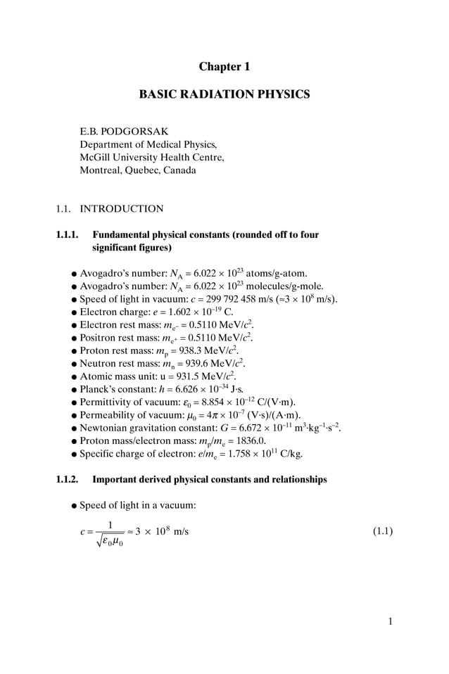 Chapter1 basic radiation physics | PDF | Chemistry | Science