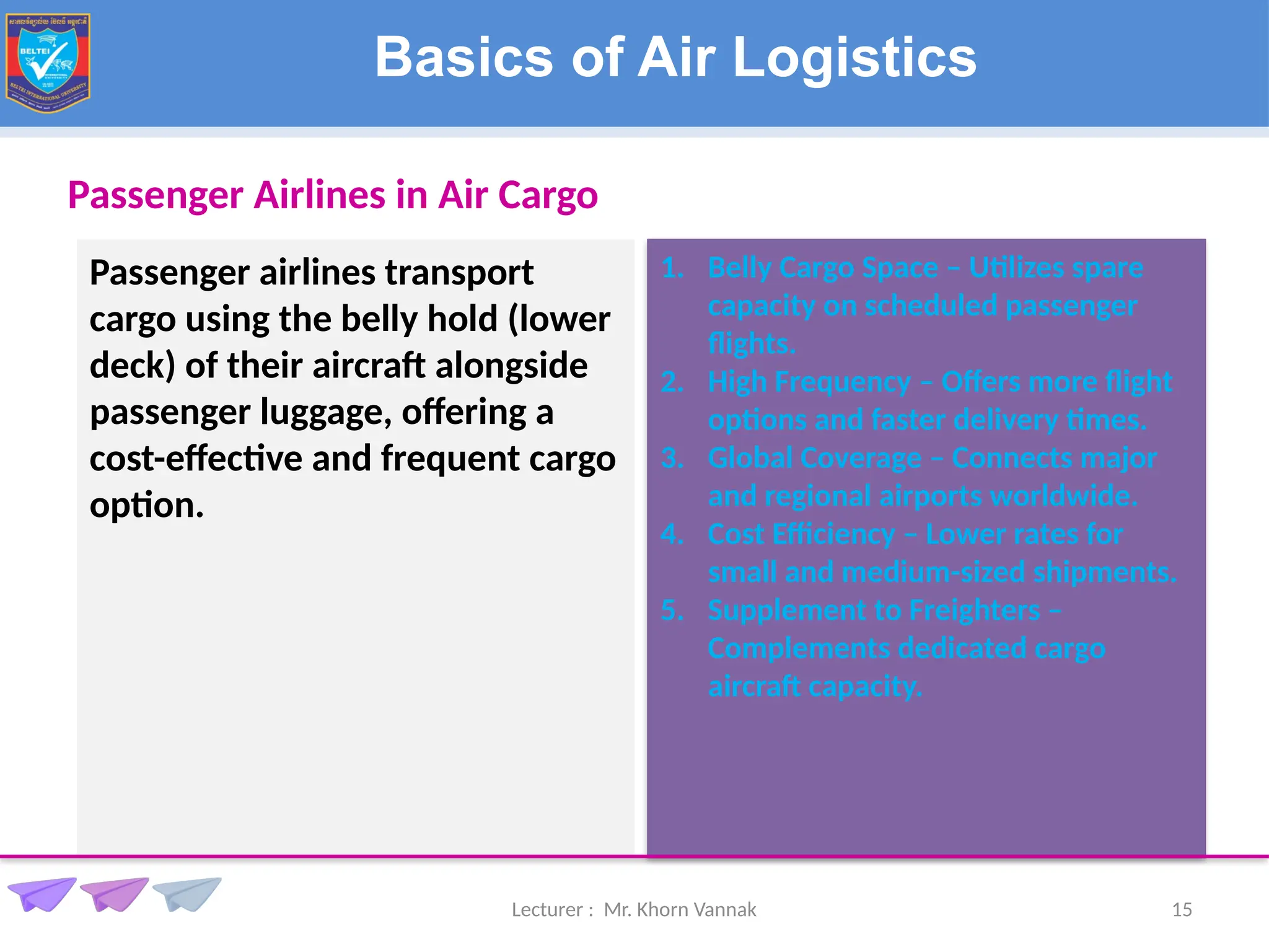 Chapter 1 Basics of Air Logistics supply chain in aviation global case.pptx