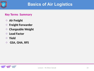 Chapter 1 Basics of Air Logistics supply chain in aviation global case.pptx
